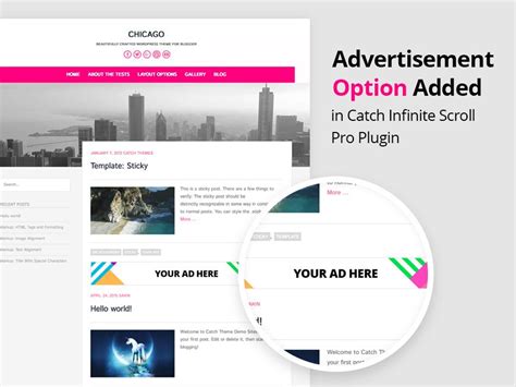 Advertisement Option Added In Catch Infinite Scroll Pro Plugin Catch Themes