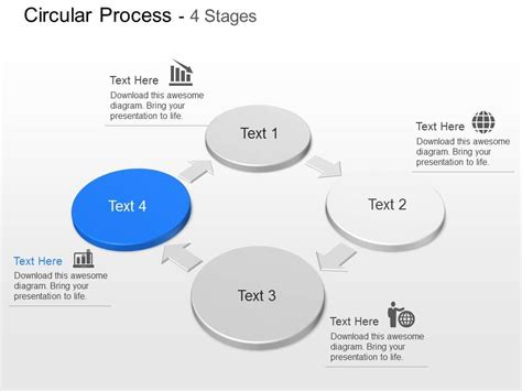 Four Staged Text Boxes With Icons Powerpoint Template Slide PowerPoint Templates Designs PPT