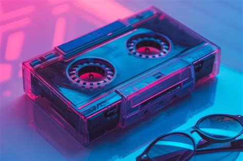Retro Cassette Player And Sunglasses On A Table Premium Ai Generated