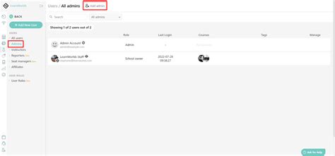 How To Create An Admin Account Learnworlds Help Center