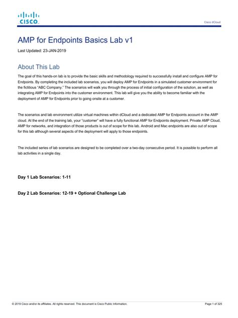 amp endpoints basics lab v1 6 us pdf i cloud command line interface