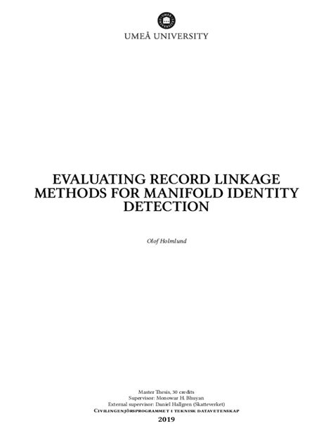 Fillable Online Evaluating Record Linkage Methods For Fax Email