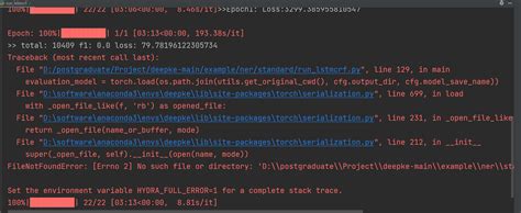 实体识别更换数据集 lstmcrf训练时报找不到 pth错误 Issue zjunlp DeepKE GitHub