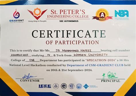 Js Mohammed Hafeez On Linkedin Hackathon Innovation Specathon2024 Teamwork Creativity Ai