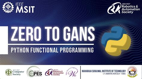 machine learning python functional programming ieee msit ras youtube