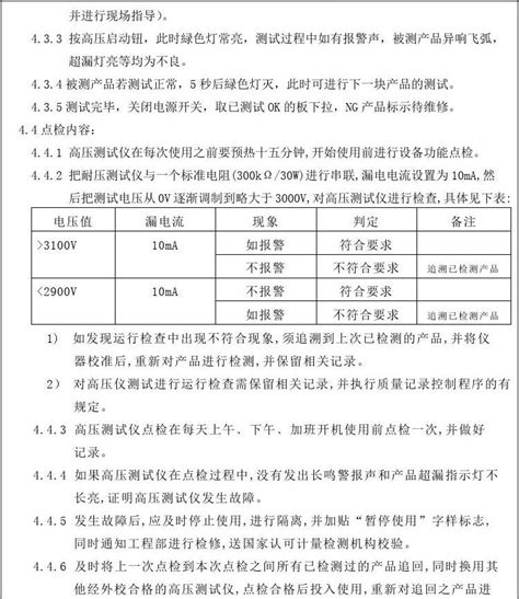 高压测试仪操作与保养规范精选word文档在线阅读与下载免费文档
