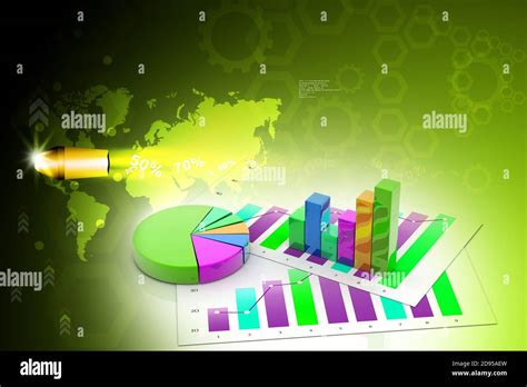 Business Graph With Chart Stock Photo Alamy