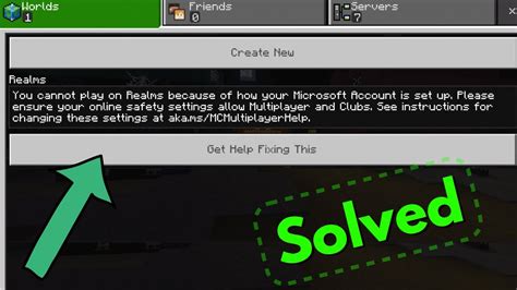 Fix You Cannot Play On Realms Because Of How Your Microsoft Account Is Set Up Minecraft Pe Youtube
