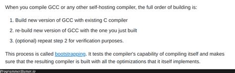 gcc uses gcc to compile itself ·