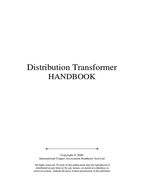 Distribution Transformer Main Handbook Pdf Pdf Transformer Power
