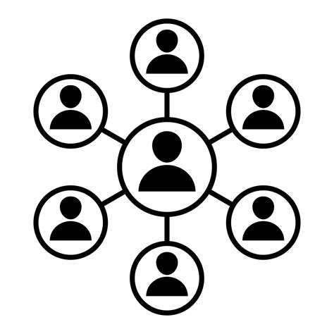 People Network Icon Social Network Connection And Global Business Communication Concept Vector