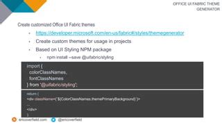 Use Office UI Fabric React To Build Beauty With SharePoint PPT