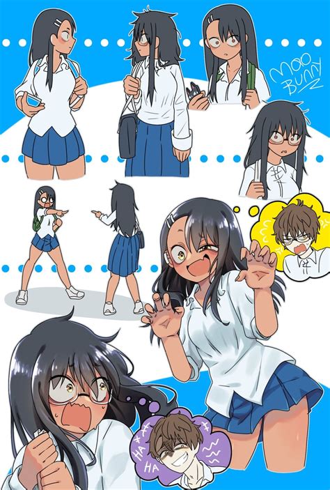 Nagatoro Hayase And Hachiouji Naoto Ijiranaide Nagatoro San Drawn By