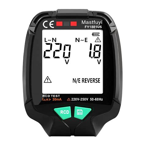 Buy Rockiny Full Screen Socket Tester Grounding Zero AC Voltage V V RCD Test Plug Polarity