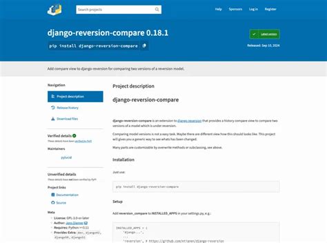 Django Reversion Compare By Jedie A Django Template Built At Lightspeed