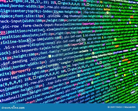 Futuristic Source Code Numbers Stock Image 124985401