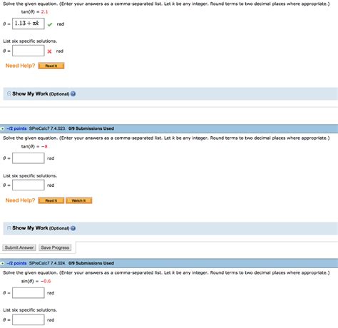 Solved Solve The Given Equation Enter Your Answers As A Chegg