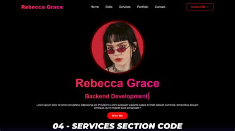 Complete Responsive Portfolio Website Using Html Css And Javascript Services Section Code