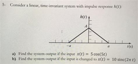 Solved 5 Consider A Linear Time Invariant System With