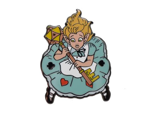 Alice S Adventure In Diceland Enamel Pin Alice Rain City Games