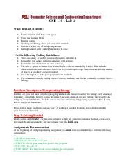 CSE110 Lab 2 Cse 110 Lab 2 What This Lab Is About Familiarization With Basic Data Types