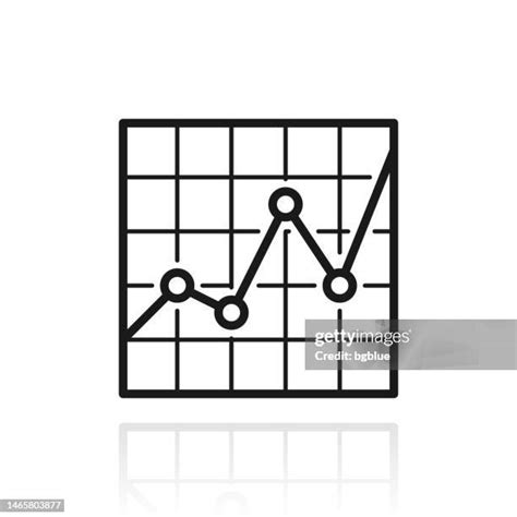 Graph Icon With Reflection On White Background High Res Vector Graphic
