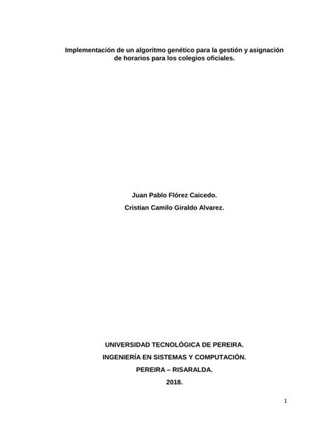 Pdf Implementación De Un Algoritmo Genético Para La Gestión Y Dokumen Tips