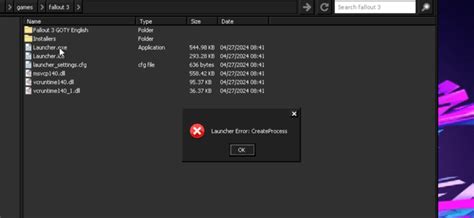 Launch Error Create Process When Trying To Start Fallout 3 Rwinlator