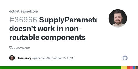 Supplyparameterfromquery Doesnt Work In Non Routable Components