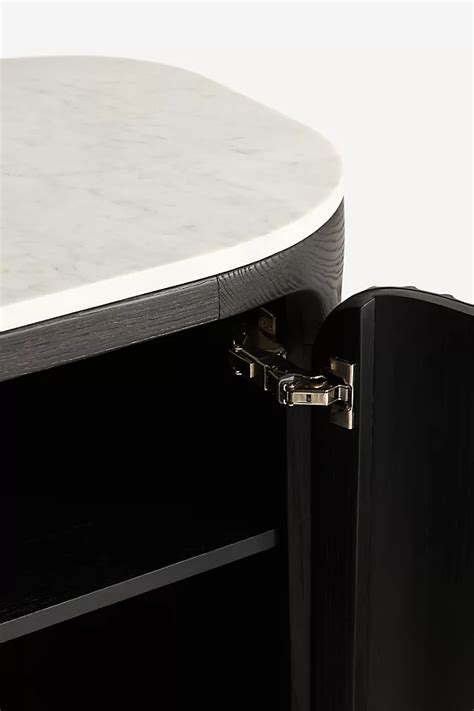 Isla Fluted Wood Bar Cabinet Anthropologie