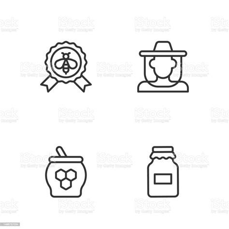 꿀 항아리와 디퍼 스틱 보호 모자 아이콘이 있는 최고의 꿀벌과 양봉가를 설정합니다 벡터 1위에 대한 스톡 벡터 아트 및 기타 이미지 1위 건강한 생활방식 건강한