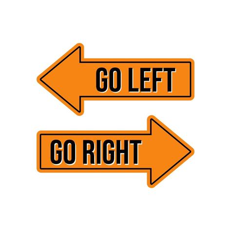 go left right sign directions symbol icon label design vector 22644550 vector art at vecteezy