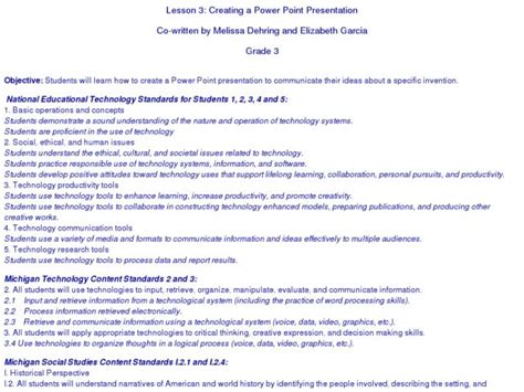 Creating Powerpoint Presentations Lesson Plan For 3rd Grade Lesson Planet