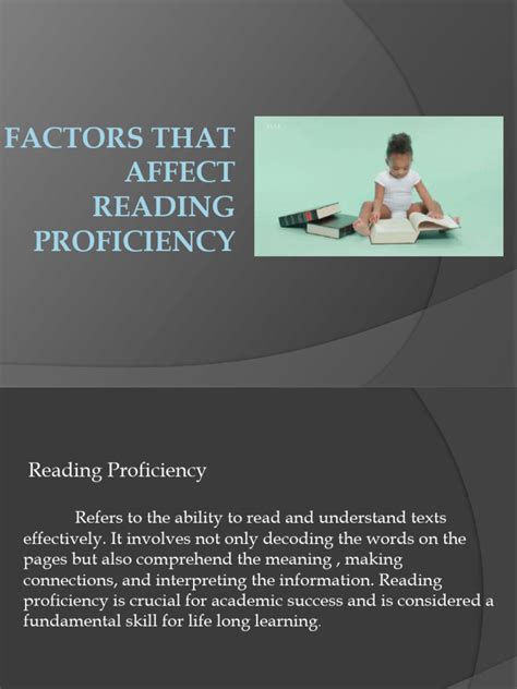 Factors That Affect Reading Proficiency Pdf Socioeconomic Status Reading Comprehension