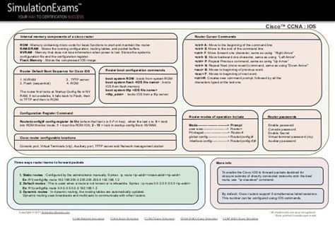 Ccna Cheat Sheet Ccna Cheat Sheets Cisco Ccna