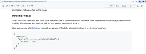 Install Node Feature · Issue 127 · Devcontainersimages · Github