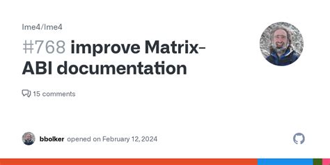 Improve Matrix Abi Documentation · Issue 768 · Lme4lme4 · Github