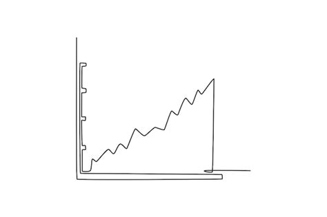 Premium Vector Statistics Graph Concept Single Line Draw Design Vector Graphic Illustration