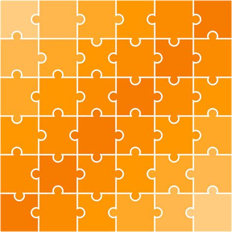 Orange Shade Jigsaw Pattern Jigsaw Line Pattern Jigsaw Seamless Pattern Decorative Elements