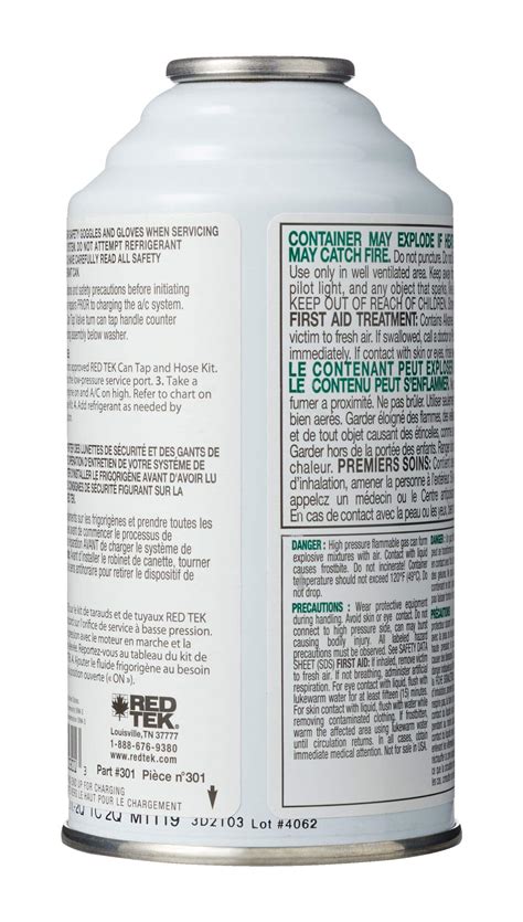 Red Tek R12a Hydrocarbon A C Refrigerant Recharge 6 Oz Canadian Tire