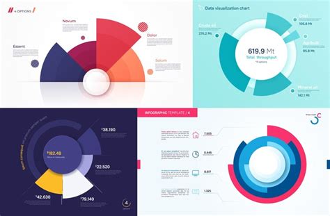 Premium Vector Set Of Vector Circle Chart Designs Modern Templates For Creating Infographics