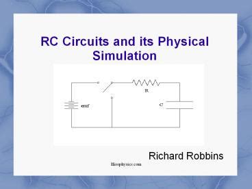 RC Circuits And Its Physical Simulation Presentation Free To Download
