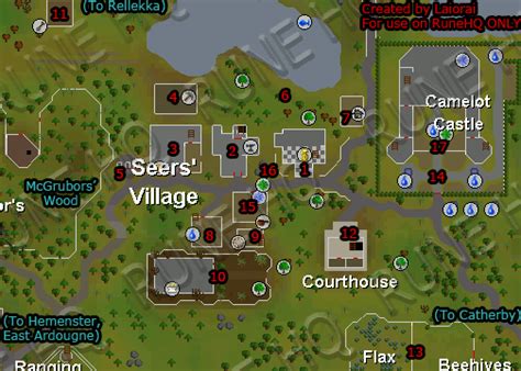 Seers Village And Camelot Runescape Guide Runehq