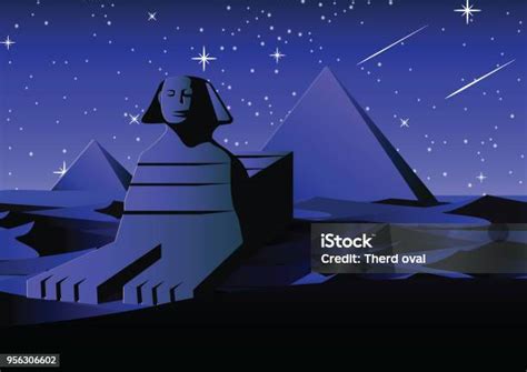 스핑크스와 피라미드 이집트 만화 버전의 유명한 랜드마크 건축에 대한 스톡 벡터 아트 및 기타 이미지 건축 고대의 관광 Istock