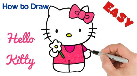 How To Draw Hello Kitty Cartoon Drawings For Beginners Step By Step