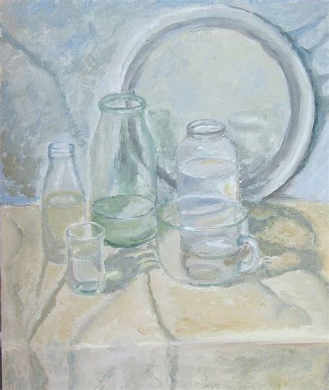 Картина «Натюрморт с бутылками №1 Дерево Масло 2023 г