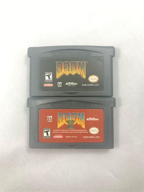 Doom I Doom II For Gamebabe Advance GBA Games Etsy UK