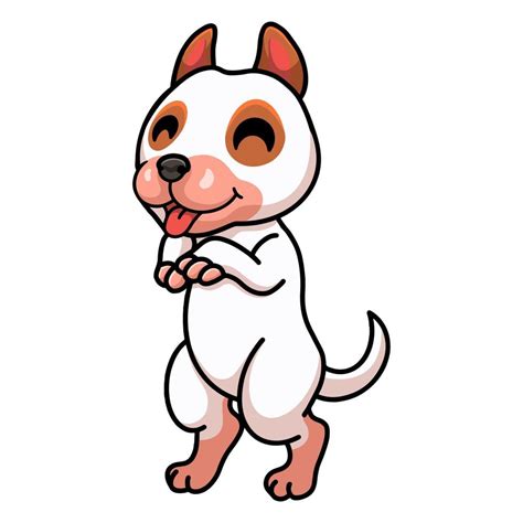 Cute Bully Kutta Cartoon Standing 16834997 Vector Art At Vecteezy