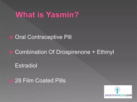 Yasmin Birth Control Pill Ppt