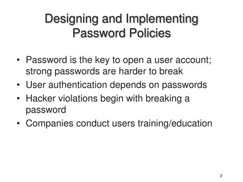 Ppt Password Policies Privileges And Roles Powerpoint Presentation